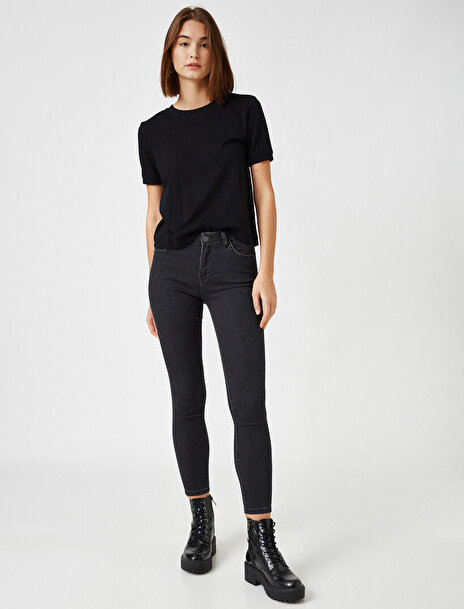 Koton Kadın Carmen Jean - Yüksek Bel Dar Kesim Dar Paça Pantolon