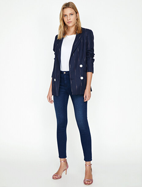 Koton Kadın Carmen Jean - Yüksek Bel Dar Kesim Dar Paça Pantolon