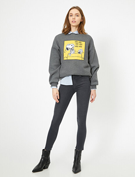 Koton Kadın Carmen Jean - Yüksek Bel Dar Kesim Dar Paça Pantolon