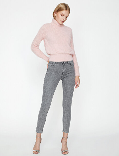 Koton Ole Genç Kız Carmen Jean - Yüksek Bel Dar Kesim Dar Paça Pantolon