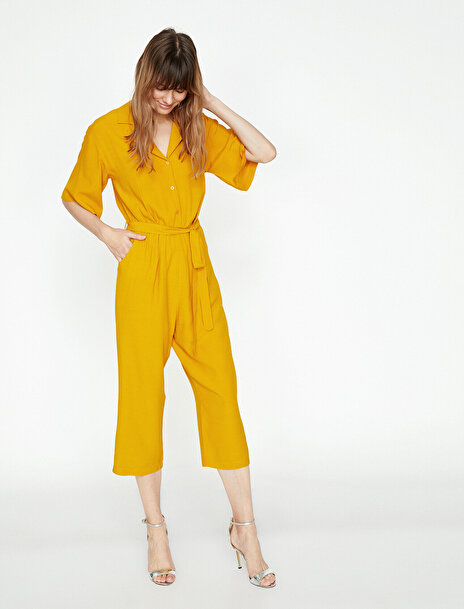 Koton Kadın Düğme Detaylı Tulum