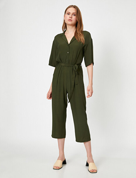 Koton Kadın Düğme Detaylı Tulum