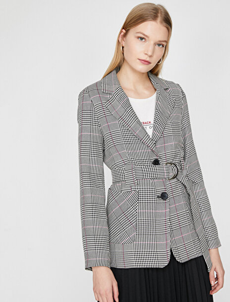 Koton Kadın Kareli Ceket