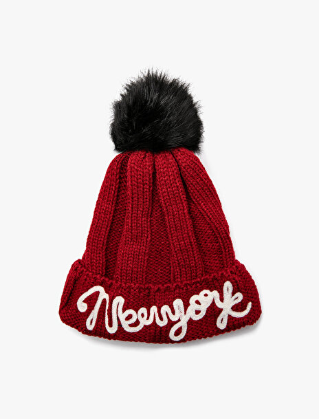 Koton Kadın Yazılı Baskılı Bere