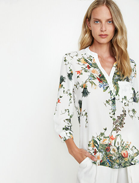 Koton Kadın Çiçek Desenli Bluz