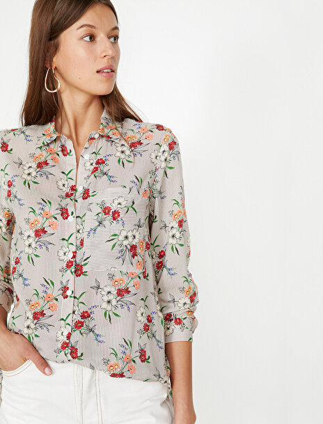 Koton Kadın Çiçek Desenli Tunik