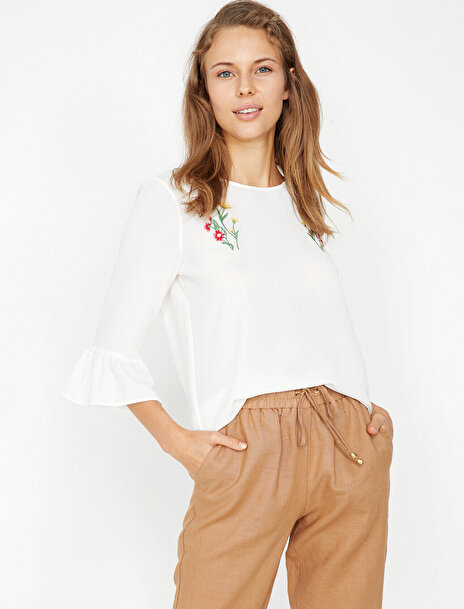 Koton Kadın İşlemeli Bluz