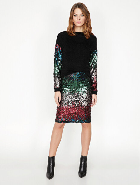 Koton Kadın Payet Detaylı Etek