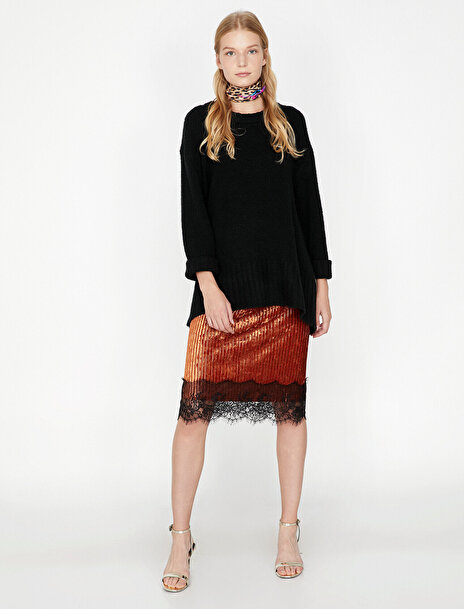 Koton Kadın Dantel Detaylı Etek