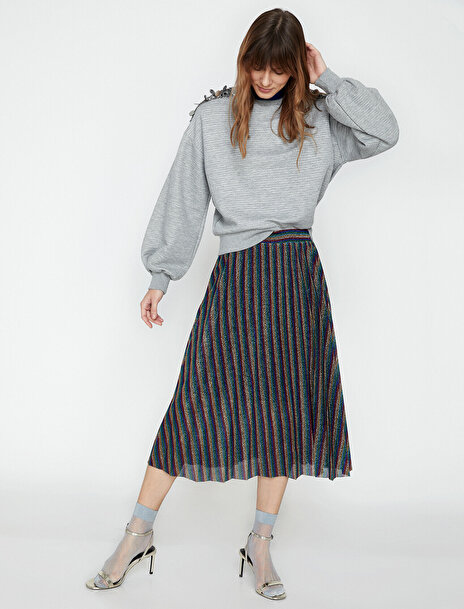 Koton Kadın Çizgili Etek