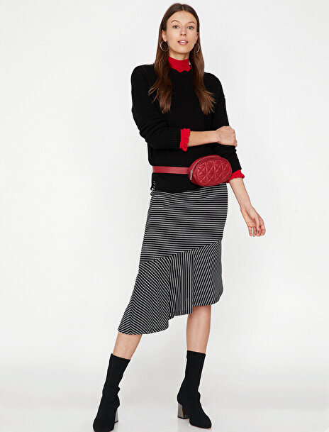 Koton Kadın Çizgili Etek