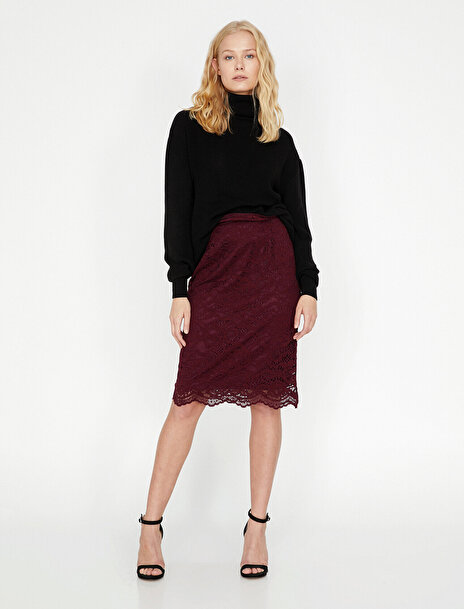 Koton Kadın Dantel Detaylı Etek