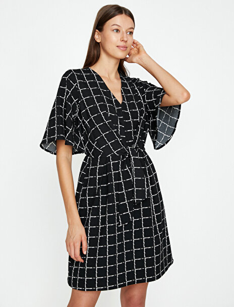 Koton Kadın Kareli Elbise