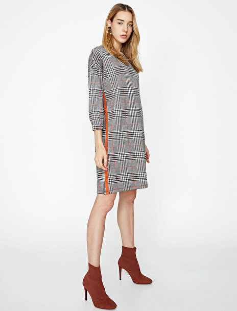 Koton Kadın Kareli Elbise