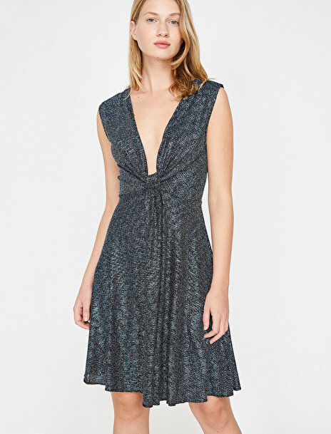 Koton Kadın V Yaka Elbise Abiye