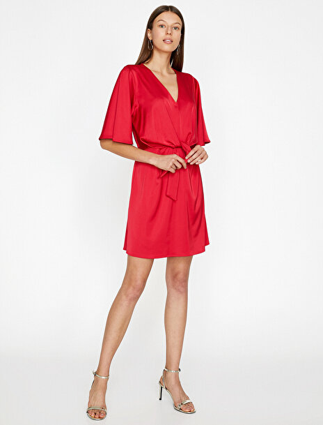 Koton Kadın Beli Bağlamalı Elbise Abiye