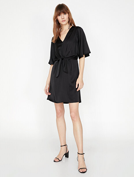 Koton Kadın Beli Bağlamalı Elbise Abiye