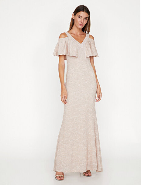 Koton Kadın Sim Detaylı Elbise Abiye