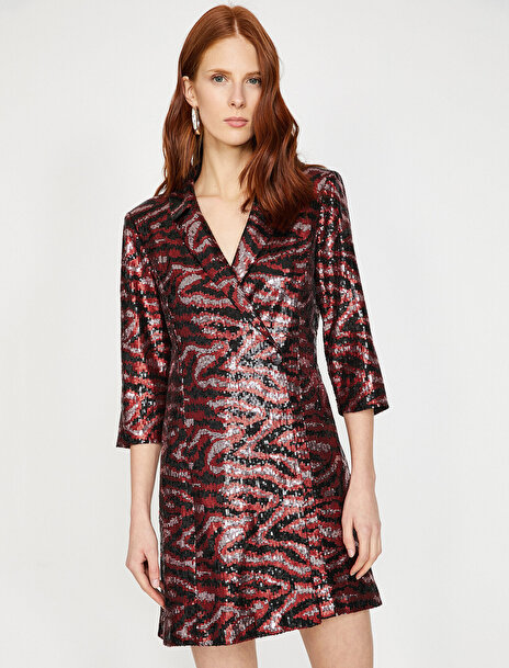 Koton Kadın Leopar Desenli Elbise Abiye