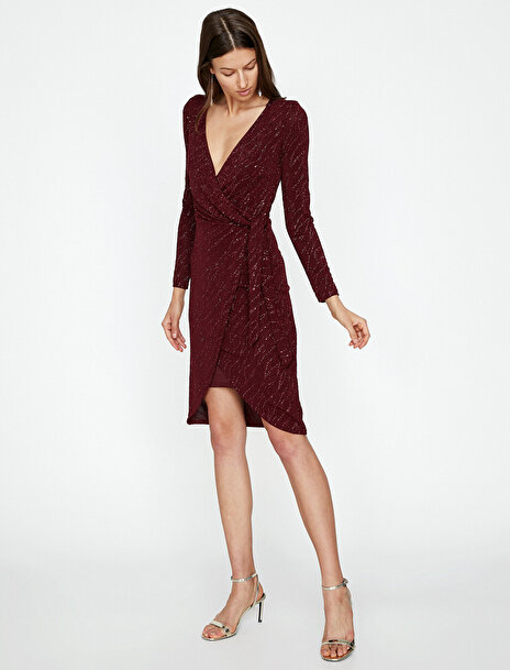 Koton Kadın Sim Detaylı Elbise Abiye