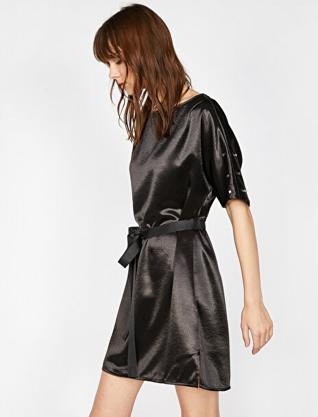 Koton Kadın Beli Bağlamalı Elbise Abiye