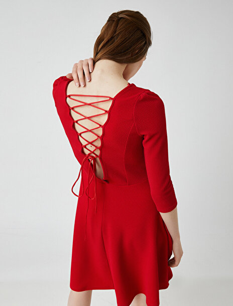 Koton Kadın Sırt Detaylı Elbise Abiye