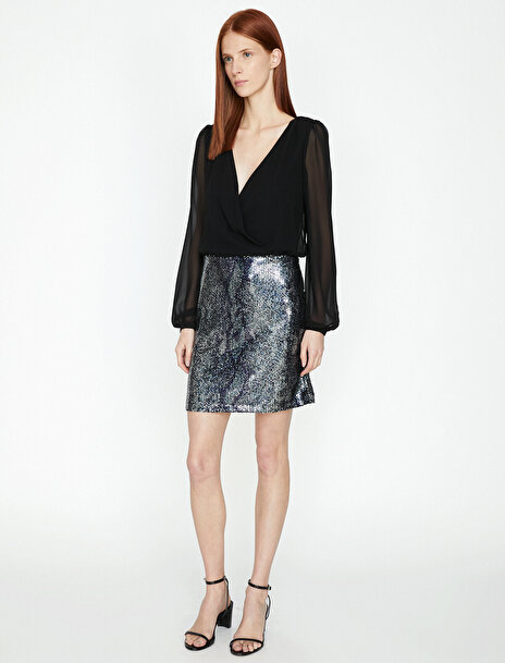 Koton Kadın Pul Detaylı Elbise Abiye