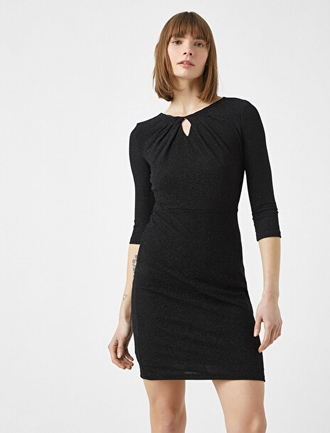 Koton Kadın Sim Detaylı Elbise Abiye