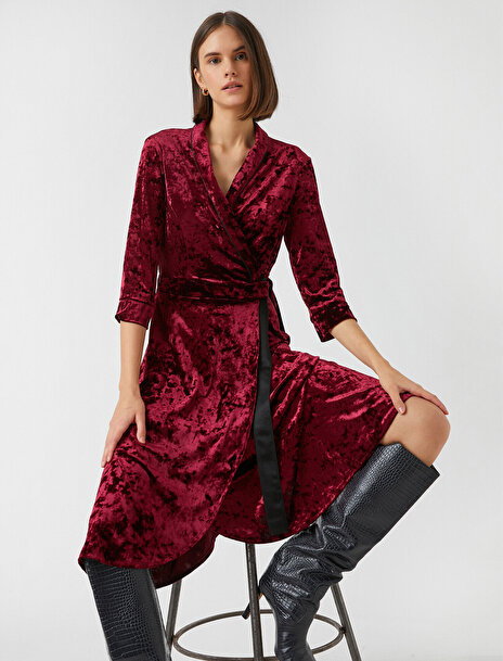 Koton Kadın V Yaka Elbise Abiye