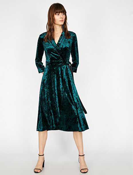 Koton Kadın V Yaka Elbise Abiye