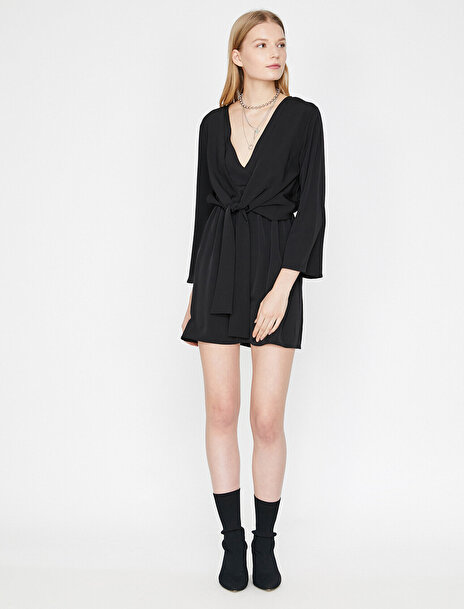 Koton Kadın Beli Bağlamalı Elbise Abiye