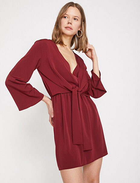 Koton Kadın Beli Bağlamalı Elbise Abiye