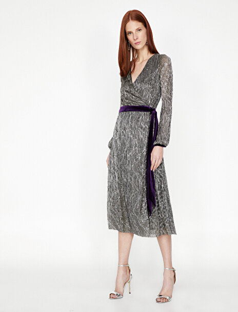 Koton Kadın Sim Detaylı Elbise Abiye