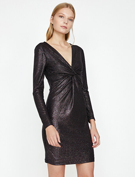 Koton Kadın Sim Detaylı Elbise Abiye