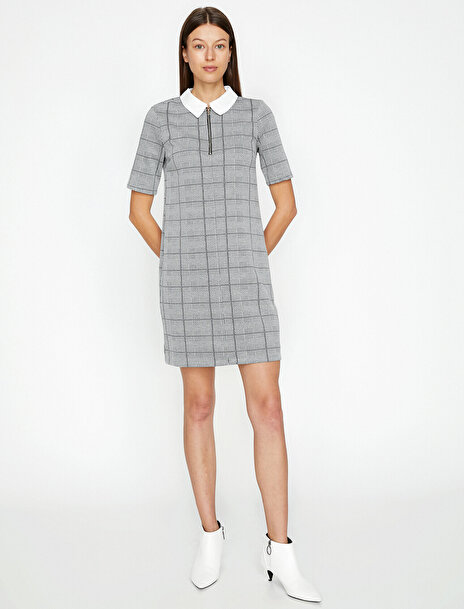 Koton Kadın Kareli Elbise