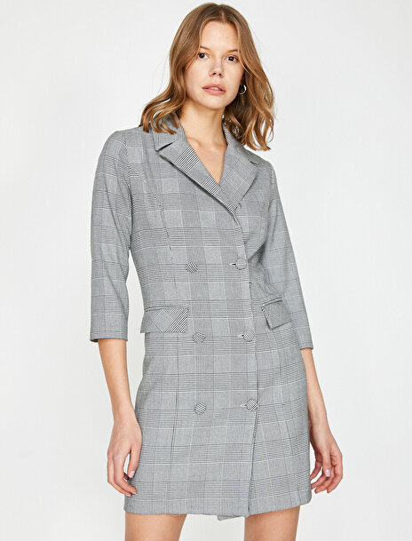 Koton Kadın Kareli Elbise