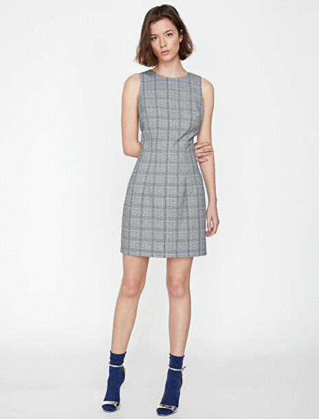 Koton Kadın Kareli Elbise