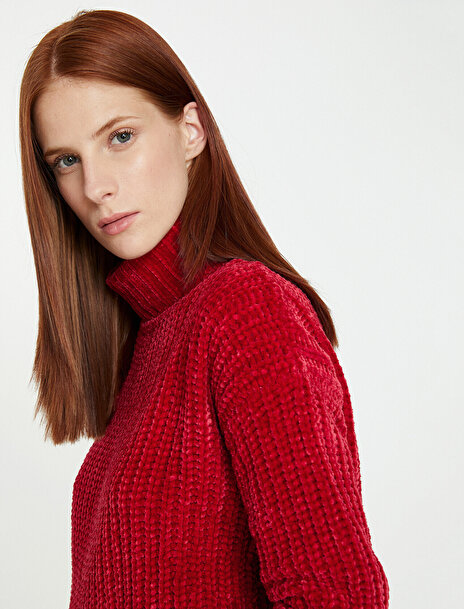 Koton Kadın Boğazlı Triko Kazak