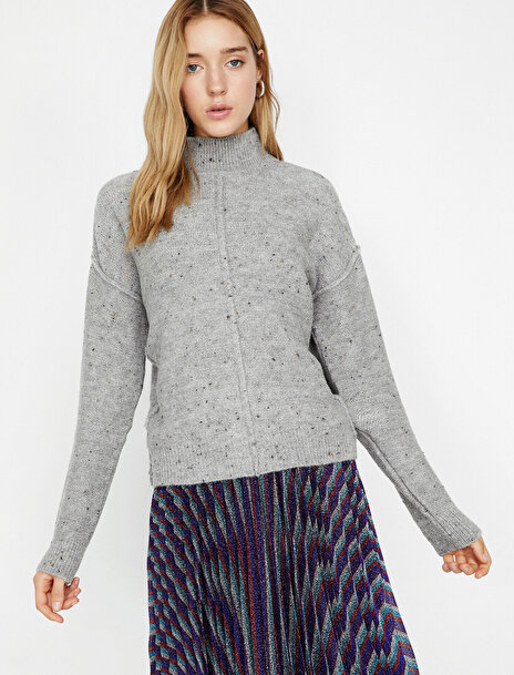 Koton Kadın Boğazlı Triko Kazak