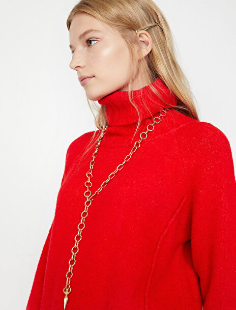 Koton Kadın Boğazlı Triko Kazak