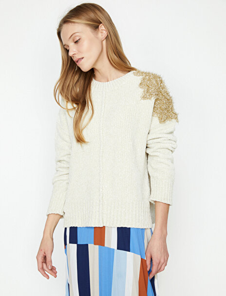 Koton Kadın Omuz Detaylı Triko Kazak