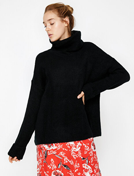 Koton Kadın Boğazlı Triko Kazak