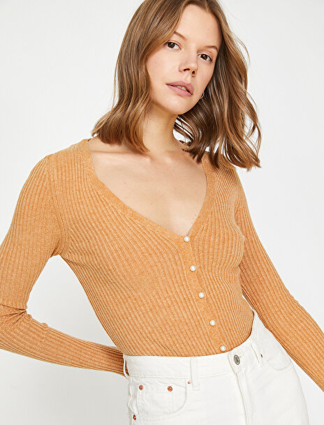 Koton Kadın İnci Detaylı Triko Hırka Koton Kadın İnci Detaylı Triko Hırka