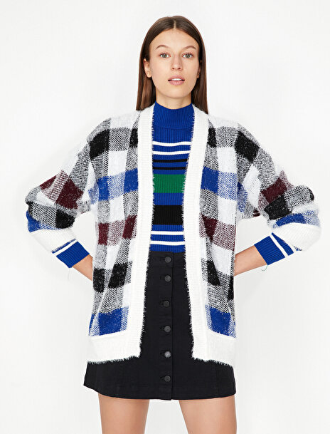 Koton Kadın Kareli Hırka