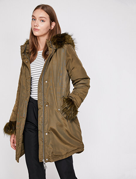 Koton Ole Genç Kız Suni Kürk Detaylı Parka