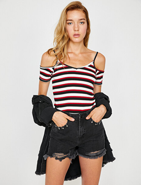 Koton Kadın Omzu Açık T-Shirt