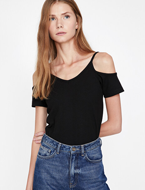 Koton Kadın Omzu Açık T-Shirt