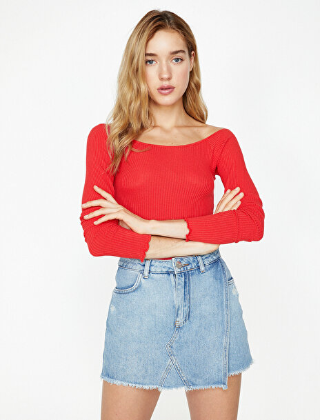 Koton Ole Genç Kız Omzu Açık T-Shirt