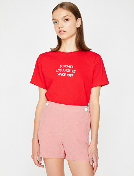 Koton Ole Genç Kız Yazılı Baskılı T-Shirt
