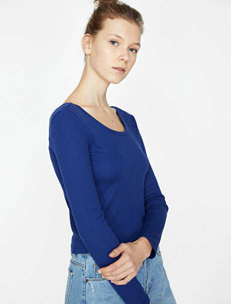 Koton Ole Genç Kız Oyuk Yaka T-Shirt